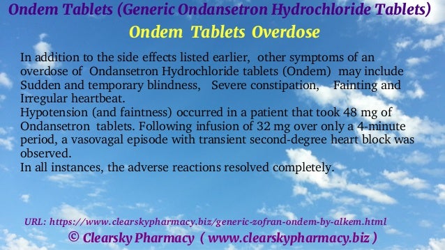 Ondem Tablets (Generic Ondansetron Hydrochloride Tablets) | PDF