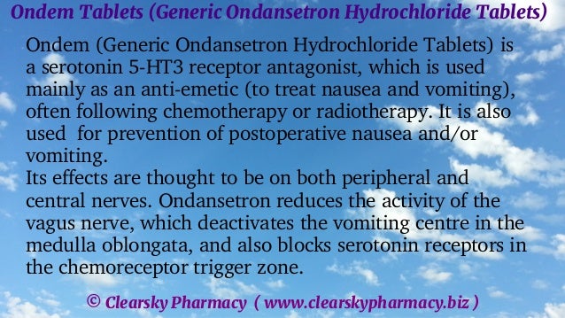 Ondem Tablets (Generic Ondansetron Hydrochloride Tablets) | PDF