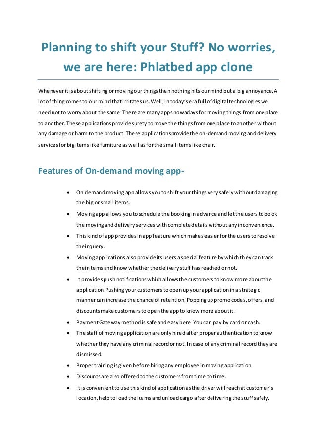 We have expertise in shifting your stuff safely: On demand Moving ...