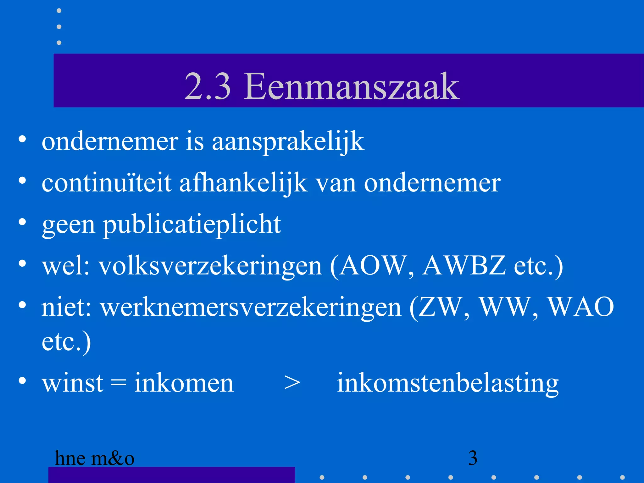 Ondernemingsvormen | PPT