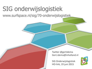 Onderwijslogistiek model, de Puzzel! - Gert Idema en Cees van Gent - HO ...
