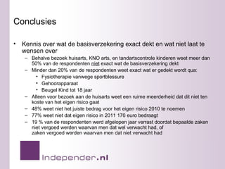 Onderzoek kennis basisverzekering okt 2010 | PPT