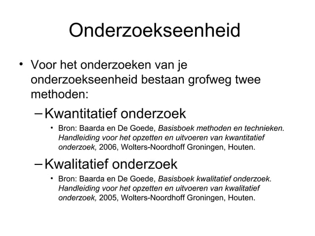 Onderzoeksmethode scriptie | PPT