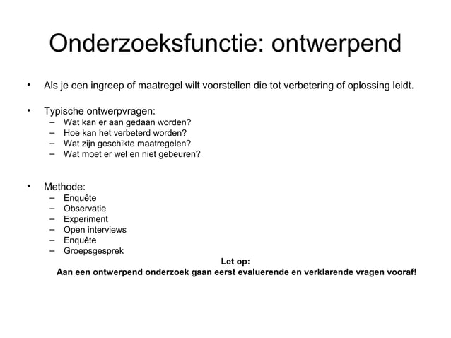 Onderzoeksmethode scriptie | PPT