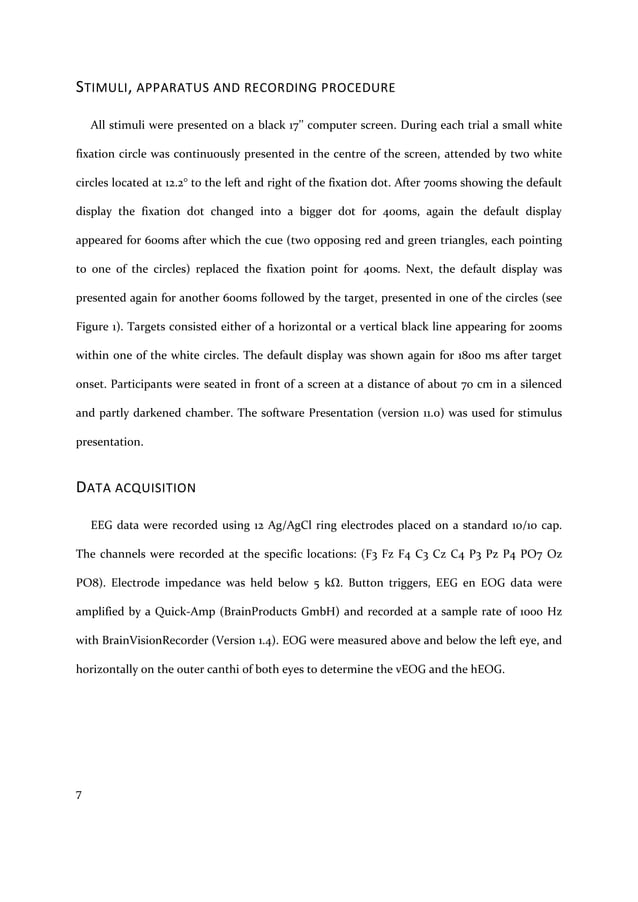 Posner task results | PDF