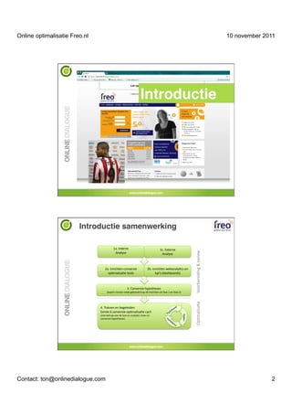 Slides online dialogue AB-test Freo | PDF