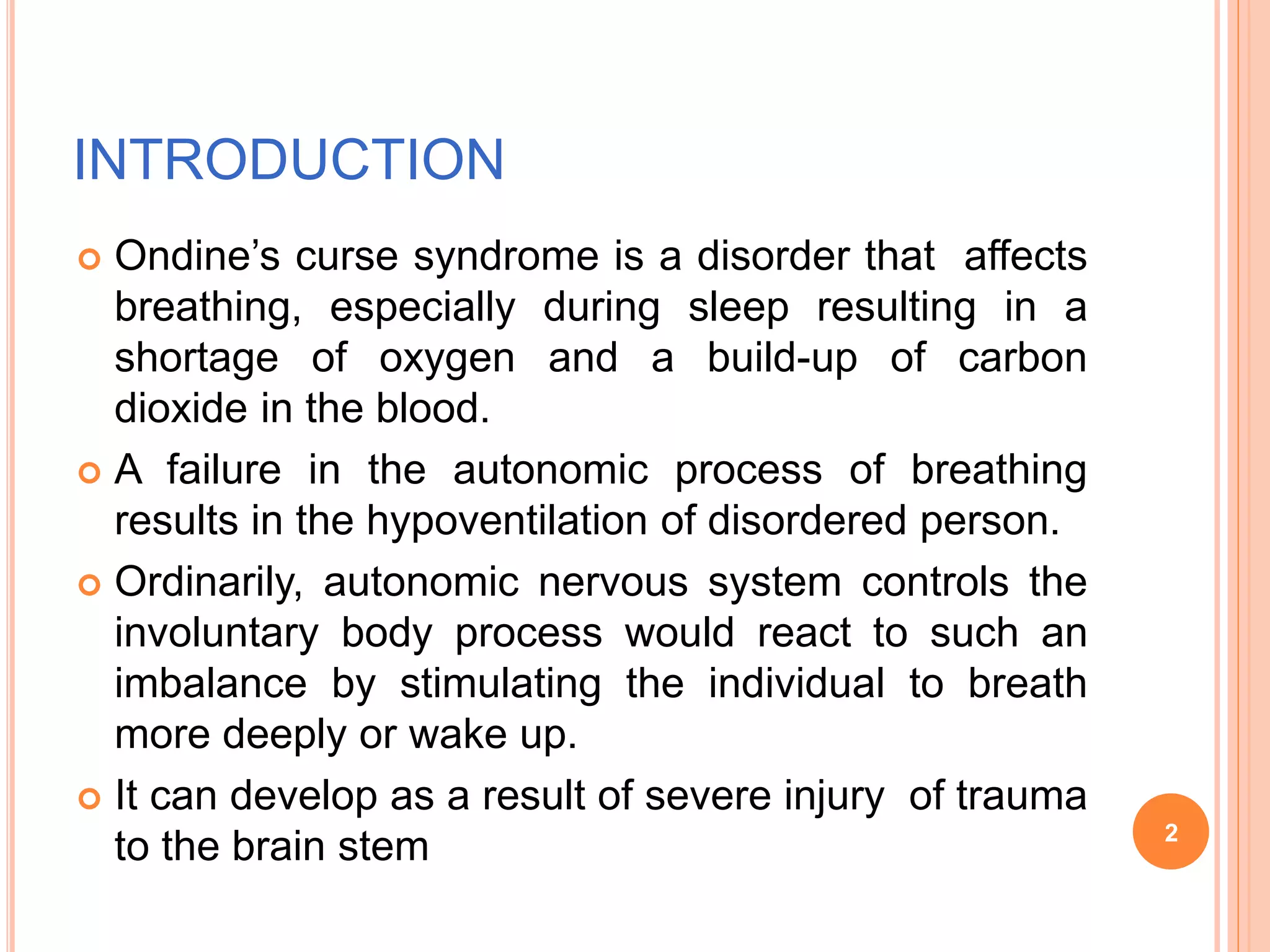 Ondines curse syndrome | PPTX