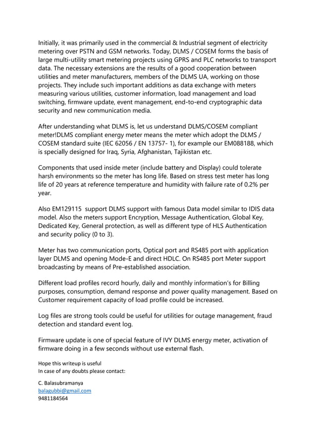 ON DLMS AND COSEM PROTOCOL FOR SMART METERS | PDF