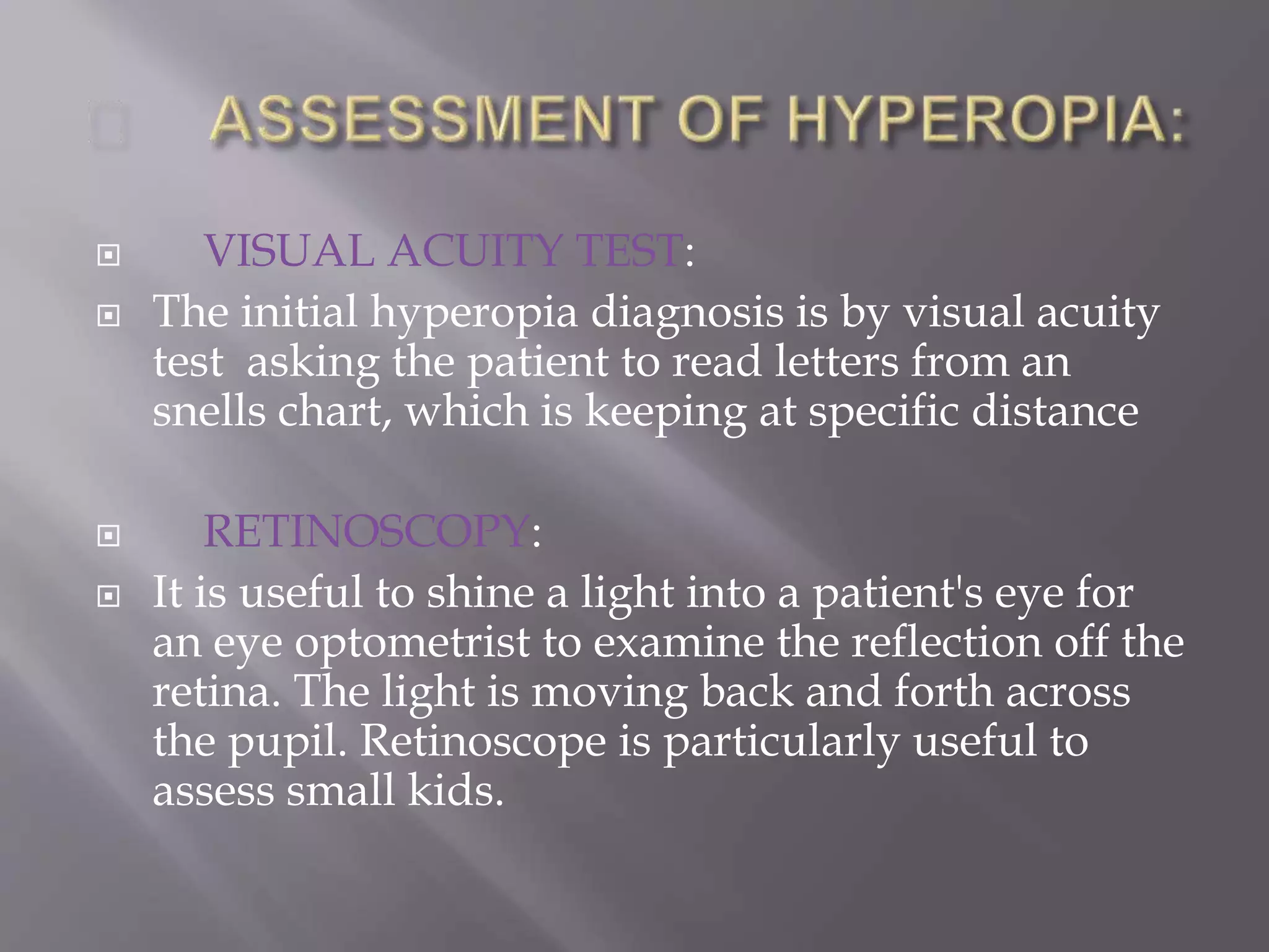 assessment of refractive errors | PPTX