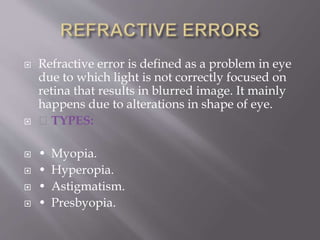 assessment of refractive errors | PPTX