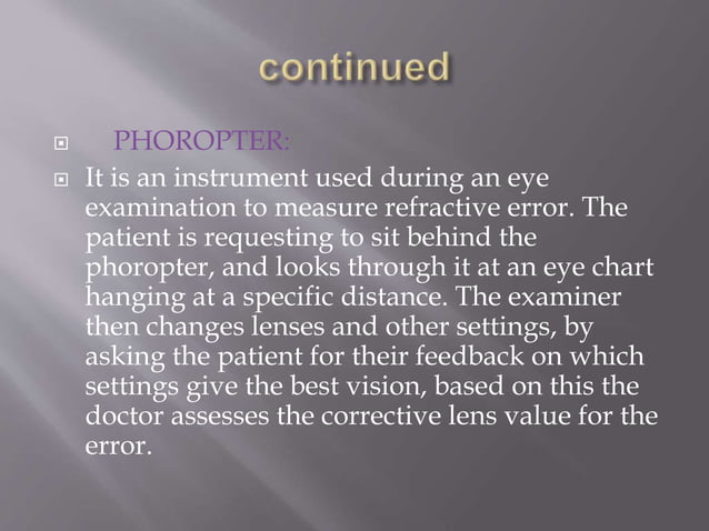 assessment of refractive errors | PPTX | Eye and Vision Conditions | Diseases and Conditions