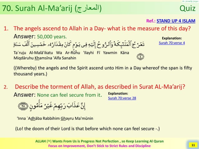Al Quran (Chapter 70): Surah Al Maarij [The Ways of Ascent] | PDF