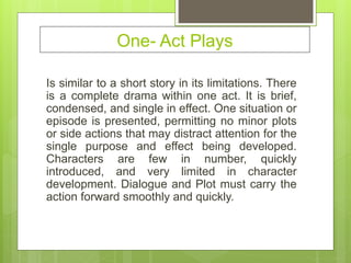 The following are the elements of one-act play | PPTX | Roleplaying ...