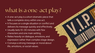 one-act play and elements of a play powerpoint presentation | PDF