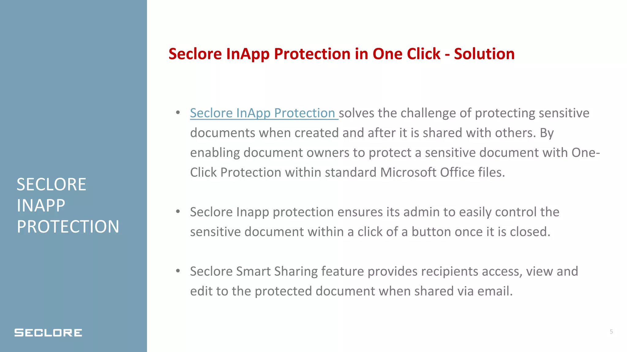 One click protection in microsoft office | PPT