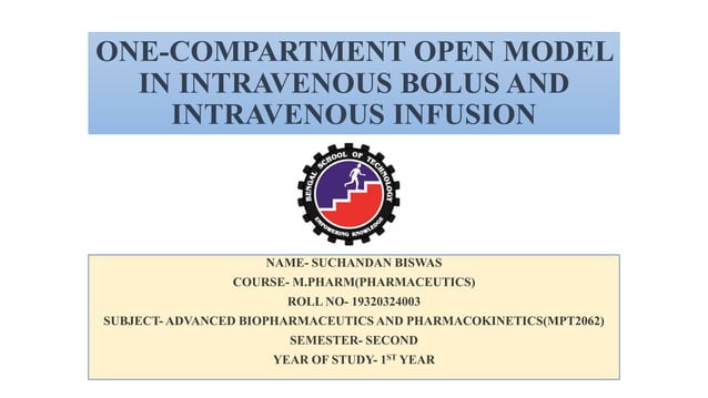 ONE-COMPARTMENT OPEN MODEL IN INTRAVENOUS BOLUS AND INTRAVENOUS.pdf