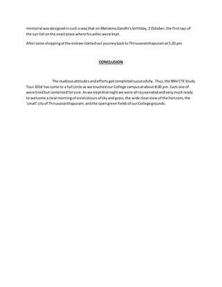 One day tour report | DOCX