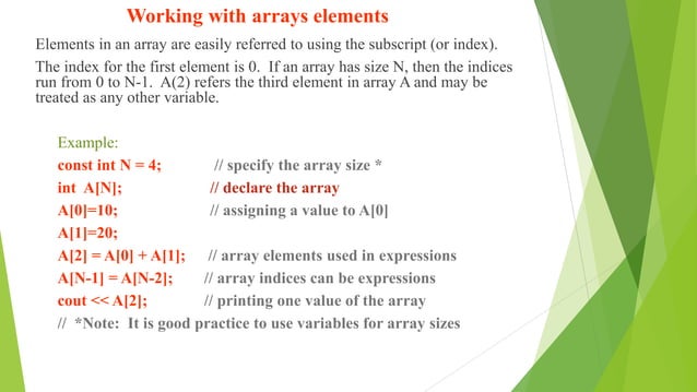 One dimensional arrays | PPT