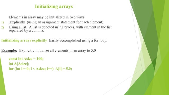One Dimensional Arrays Ppt