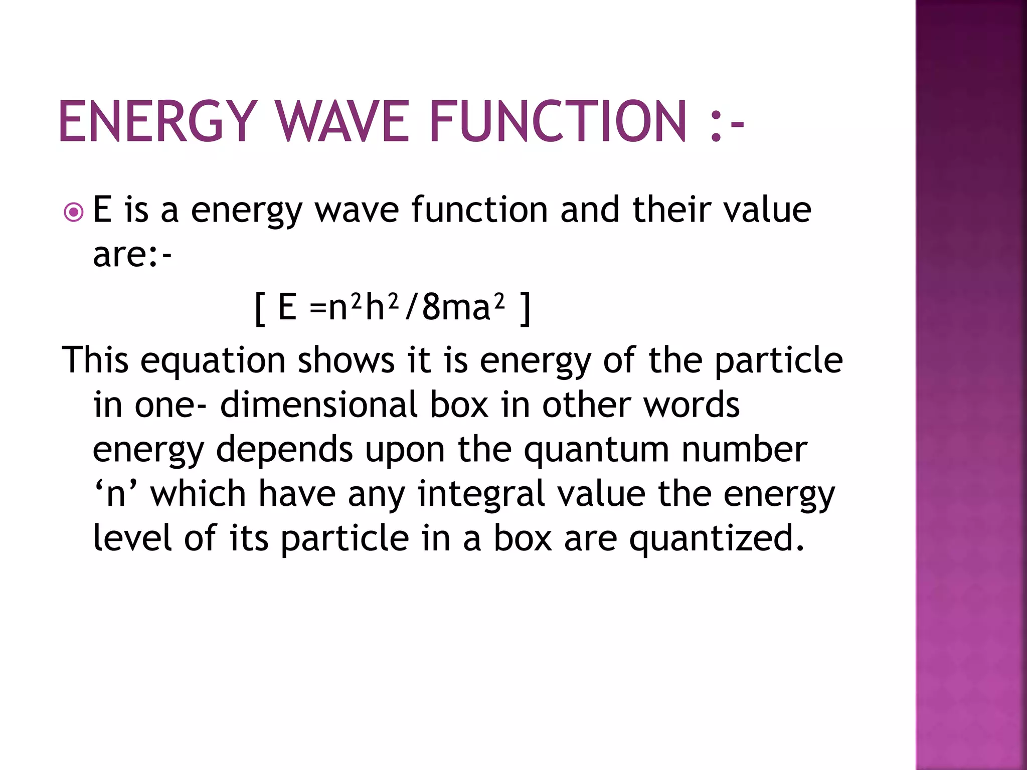 One dimensional box | PPTX