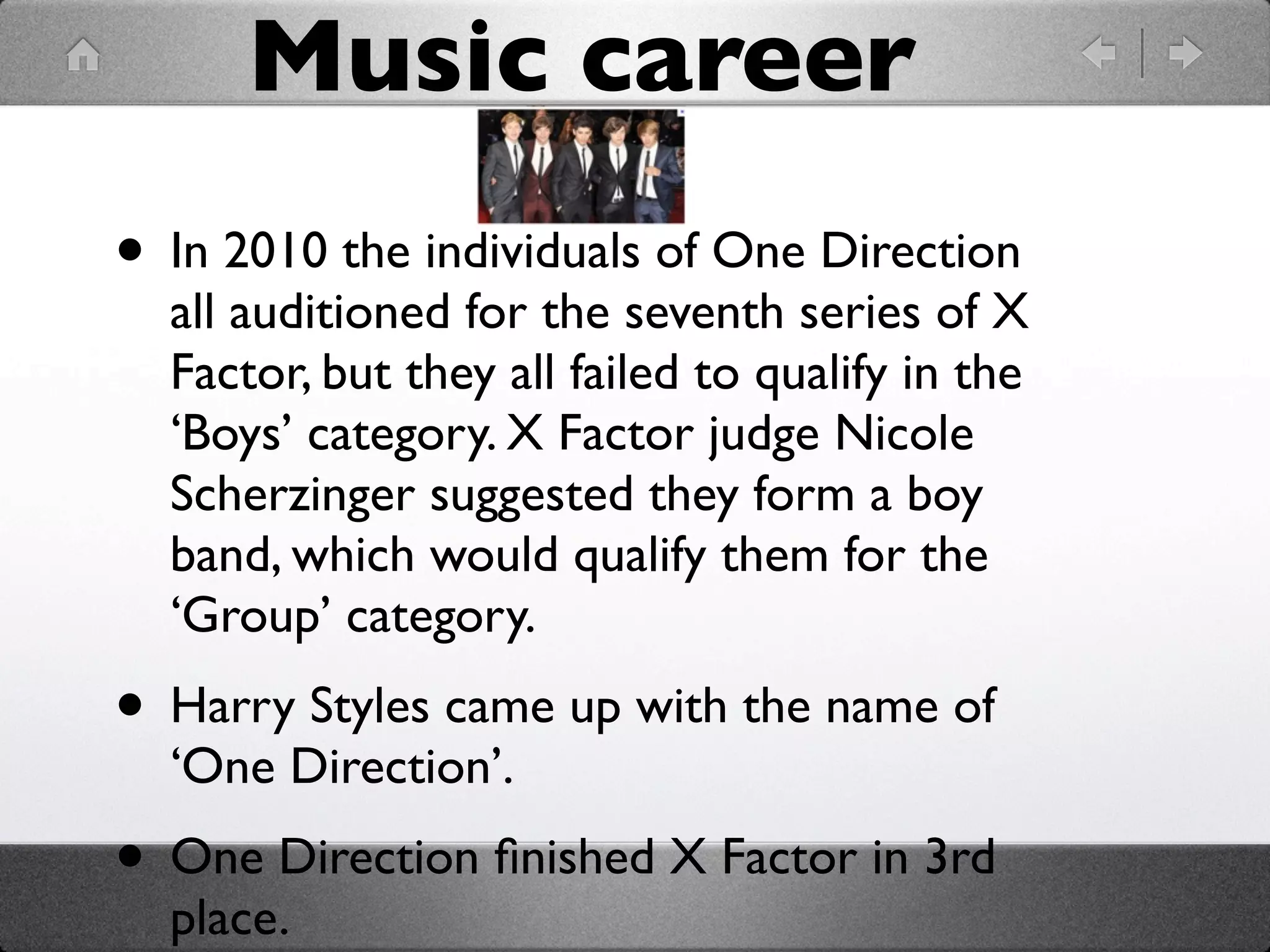 One direction slide show | KEY