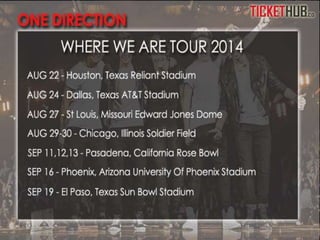 One Direction "Where We Are" Tour 2014 Schedule - Tickets at TicketHub ...