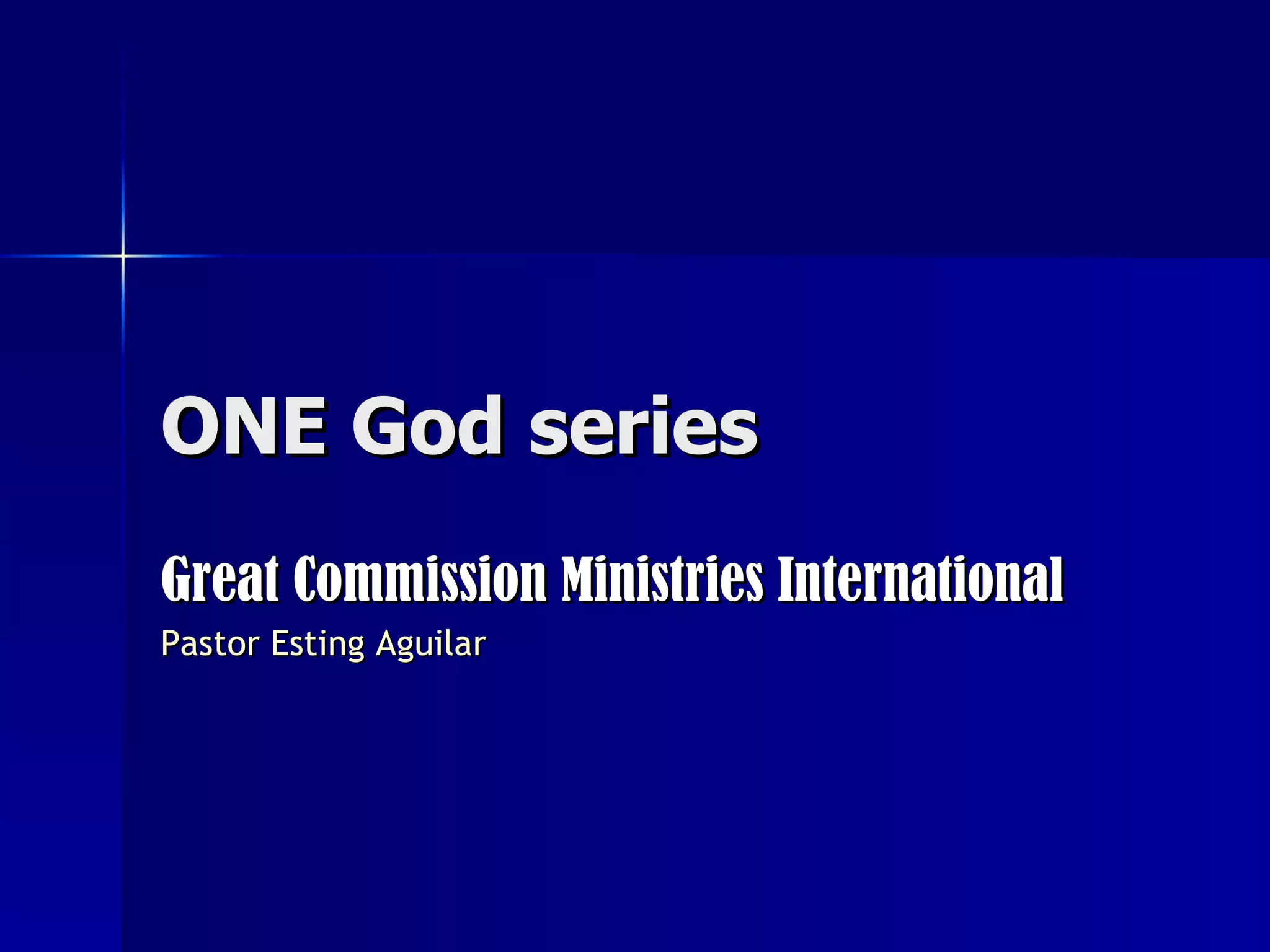 One God Series | PPT