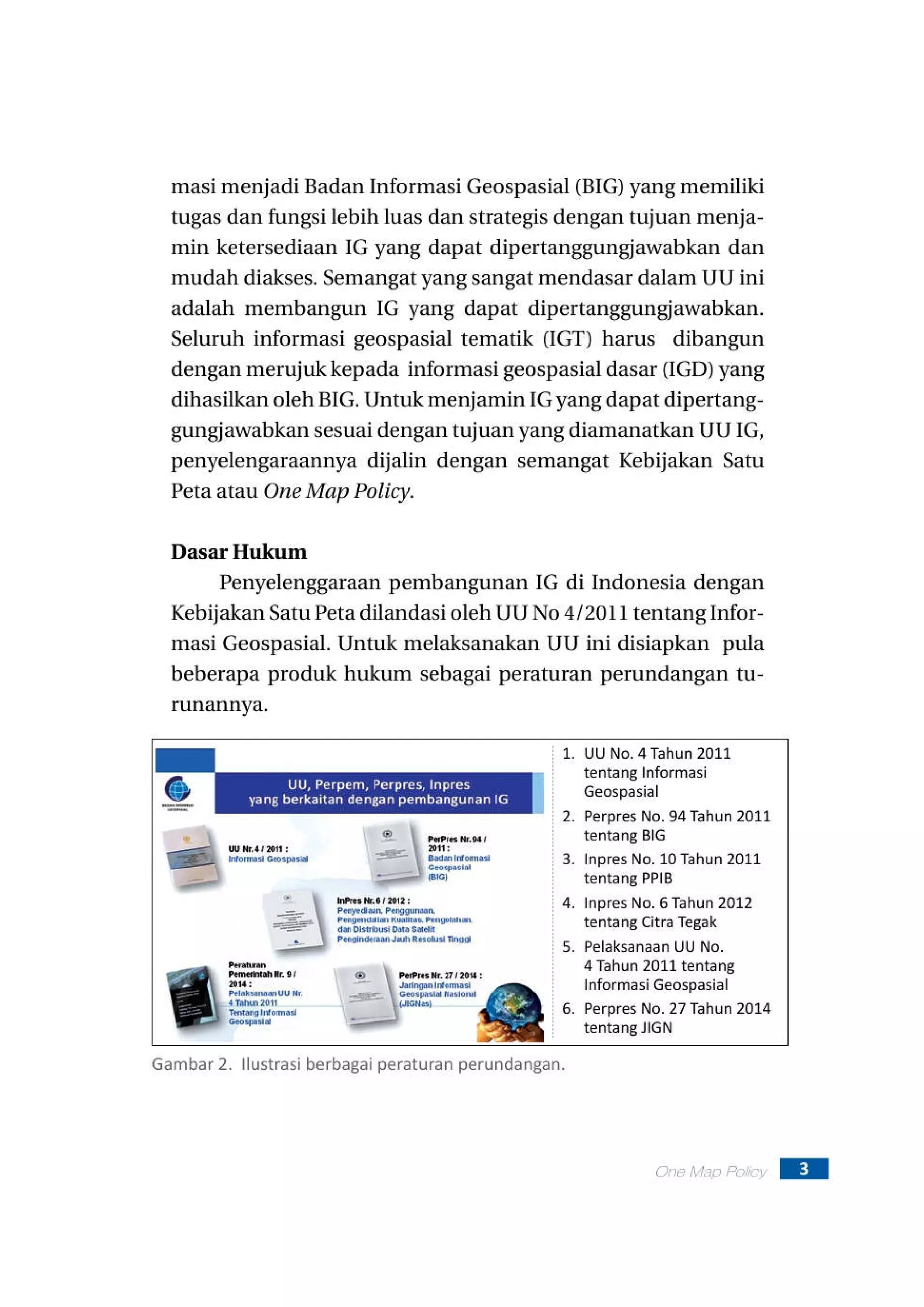 [Buku] Kebijakan Satu Peta One Map Policy Edisi Kedua 2016 | PDF