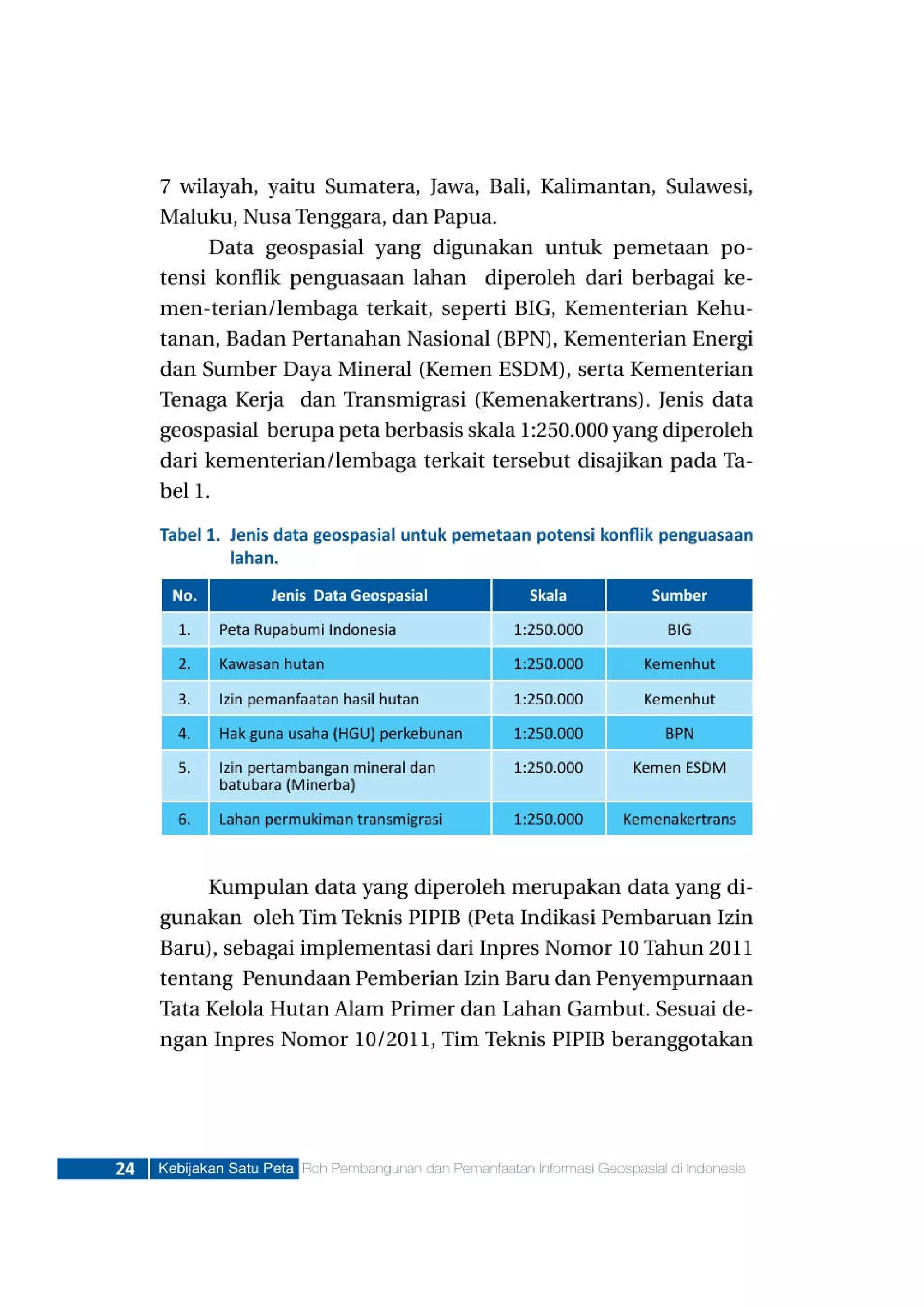 [Buku] Kebijakan Satu Peta One Map Policy Edisi Kedua 2016 | PDF