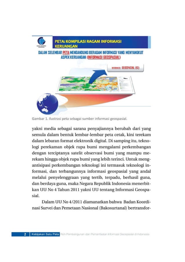 [Buku] Kebijakan Satu Peta One Map Policy Edisi Kedua 2016 | PDF