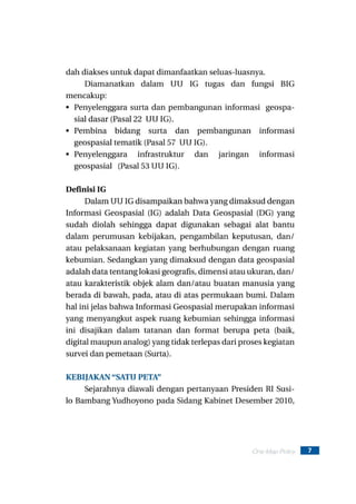 [Buku] Kebijakan Satu Peta One Map Policy Edisi Kedua 2016 | PDF