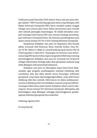 [Buku] Kebijakan Satu Peta One Map Policy Edisi Kedua 2016 | PDF