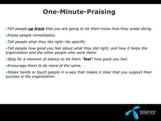 One minute-leadership | PPT