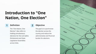 One-Nation-One-Election_modified.pptx and their pros and cons | PPTX