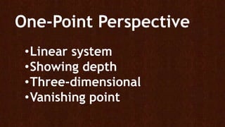 One-Point Perspective Presentation | PPTX