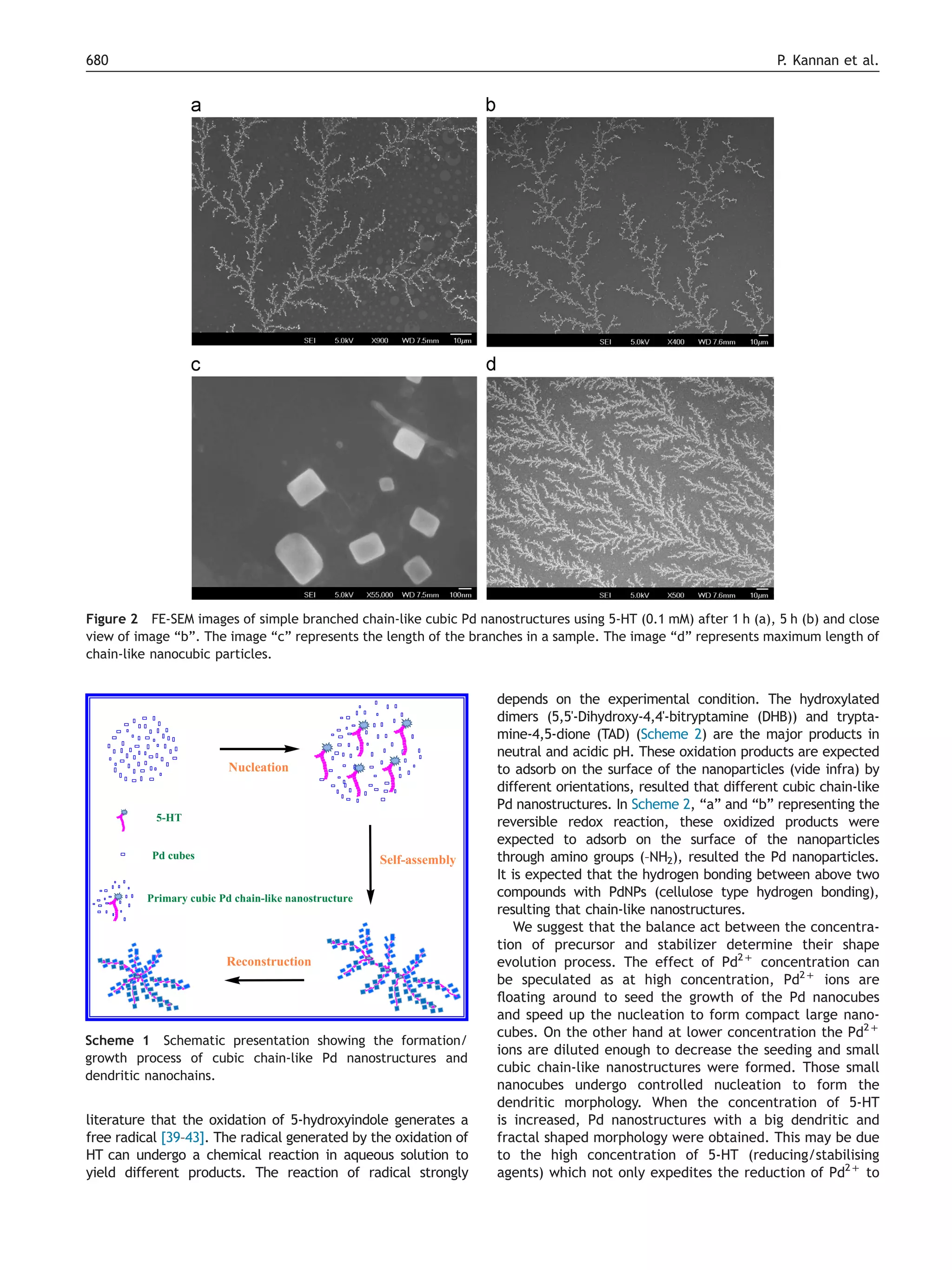 One pot synthesis of chain-like palladium nanocubes and their enhanced ...