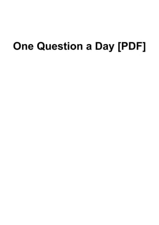 One Question a Day [PDF] | PDF