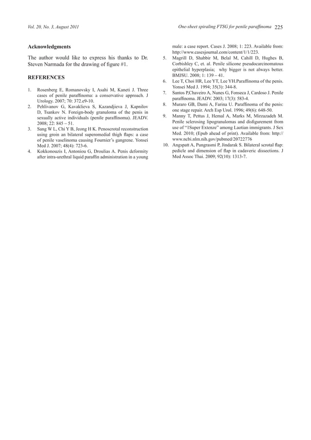 One sheet spiraling full thickness skin graft for penile | PDF