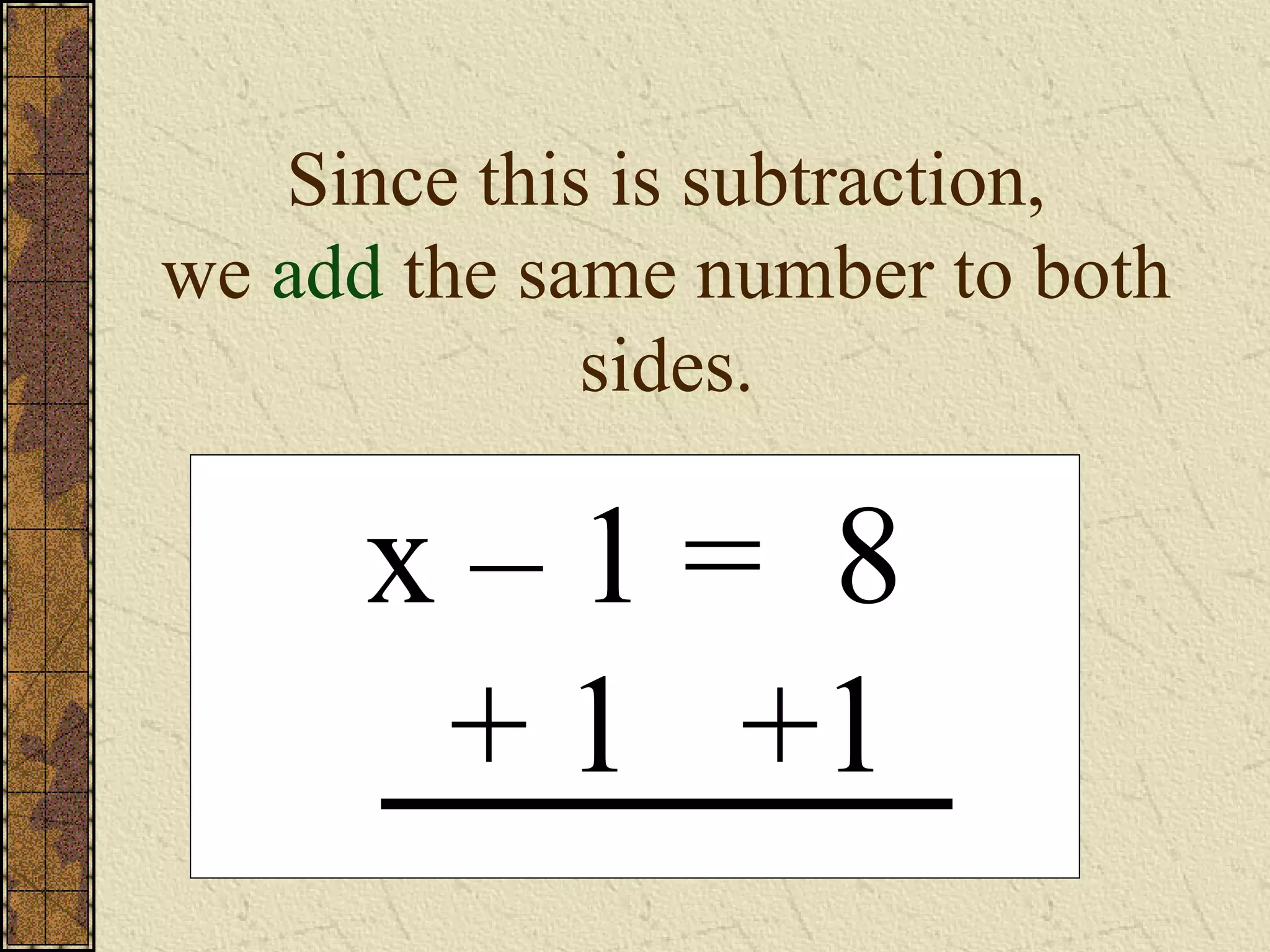 One step equations for 6th grade (positive numbers) | PPT | Science