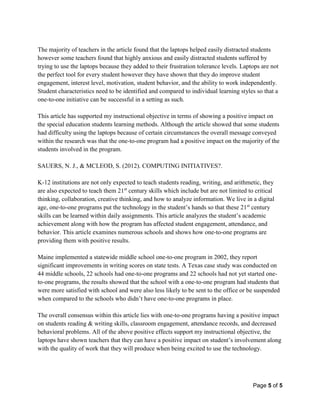 One-to-One Computing Initiatives | PDF