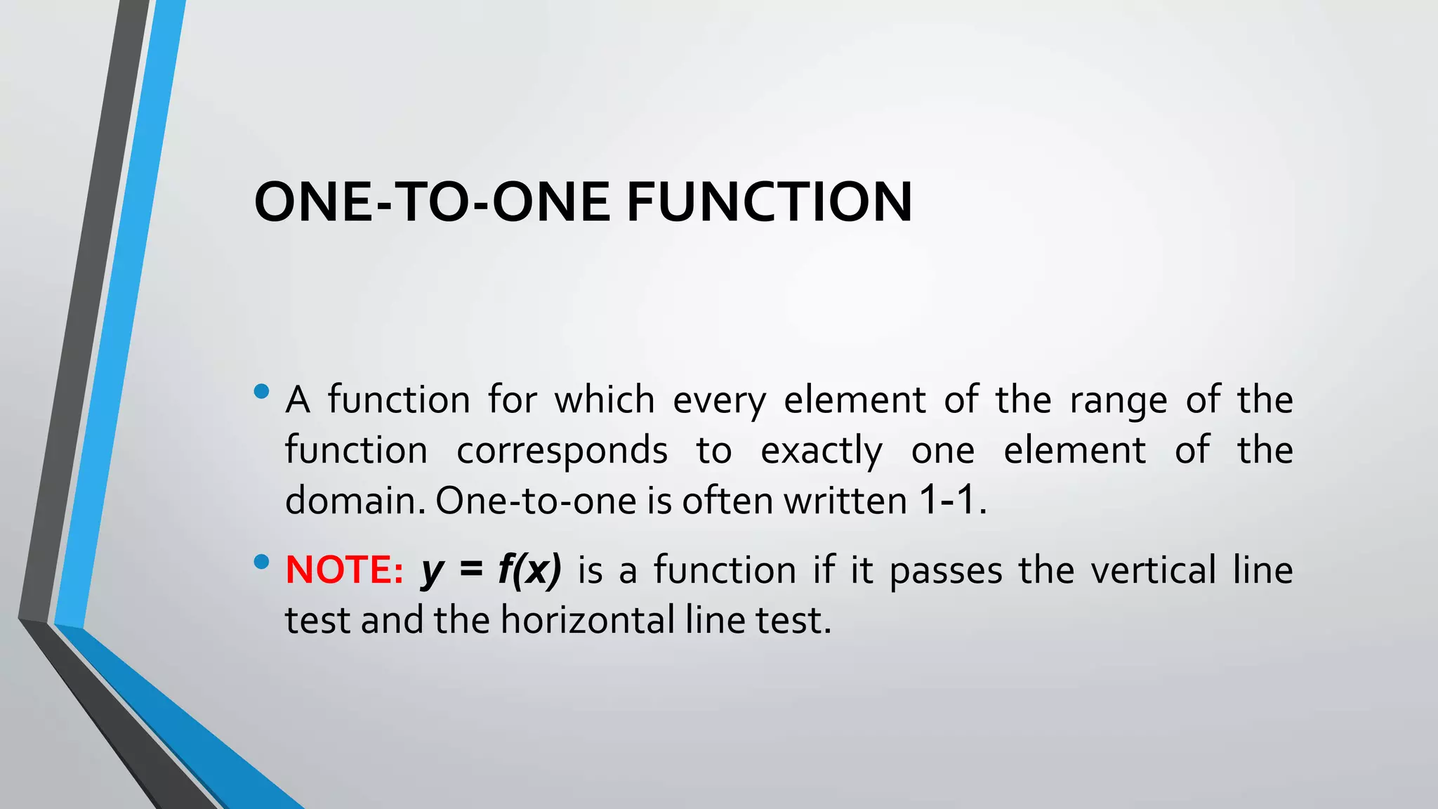 One to-one function (MATH 11) | PPTX