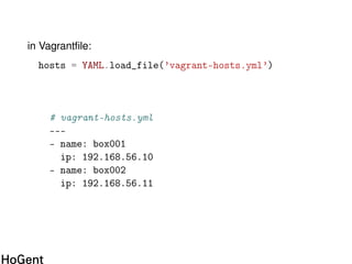 One vagrantfile to rule them all | PPT