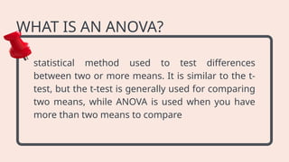 ONE-WAY-ANOVA-STATISTICS PRESENTATION PURPOSES | PPT