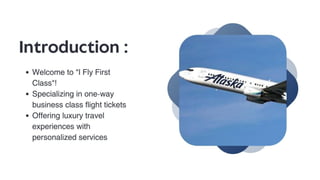 One-Way Business Class Flight Tickets... | PPT