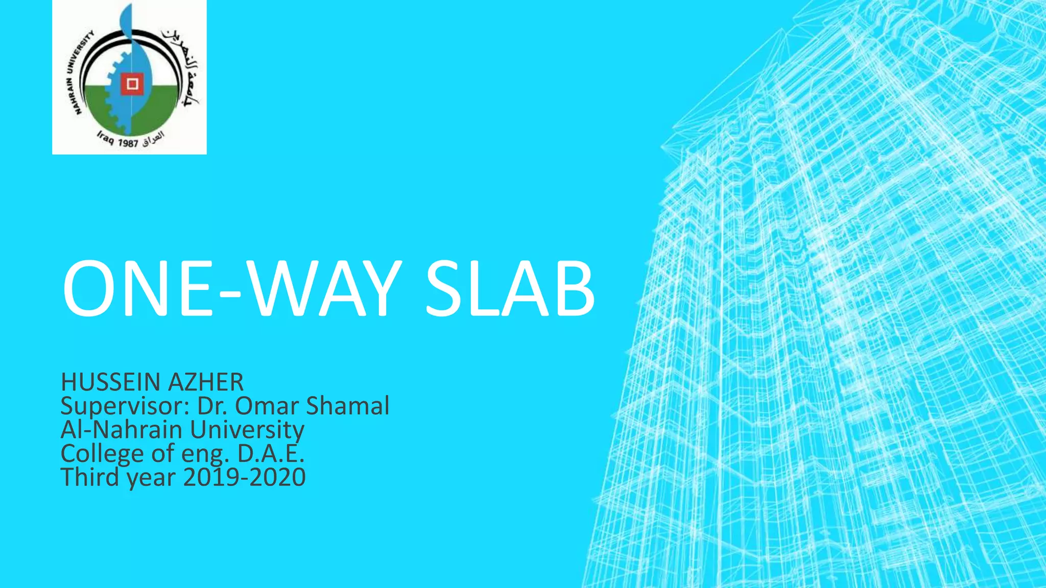 One-way Slab - Structure Report | PPTX