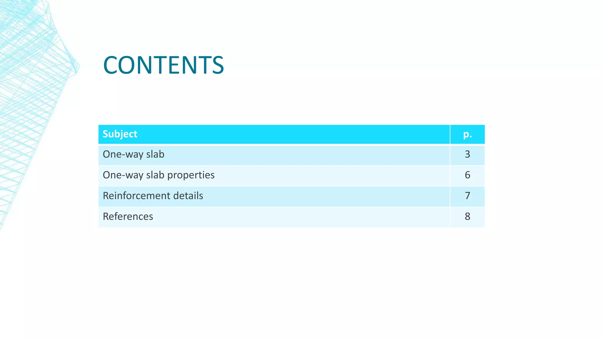 One-way Slab - Structure Report | PPTX