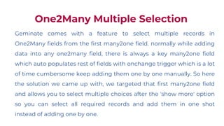 One2Many Multiple Selection | PPT