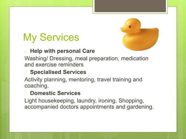One2 one care presentation 2 | PPT