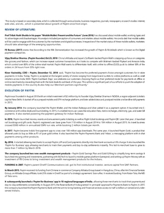STUDY ON PAYTM’S GROWTH IN INDIA | DOCX