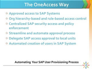 Cloud Based SAP User Provisioning | PPT